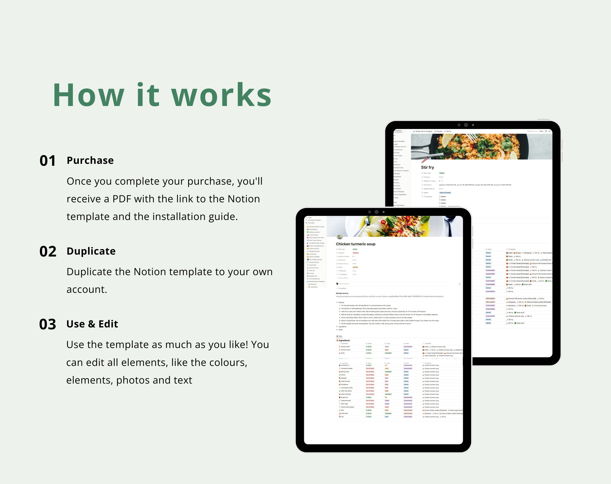 Notion Recipe Planner to Help Plan Your Meals | in the Kitchen Meal ...