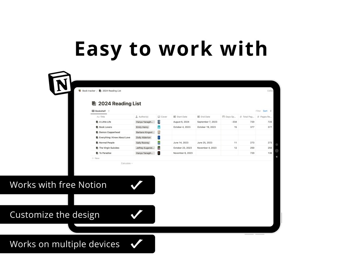 Notion Book Tracker | All in One Notion Template to Have an Overview of ...