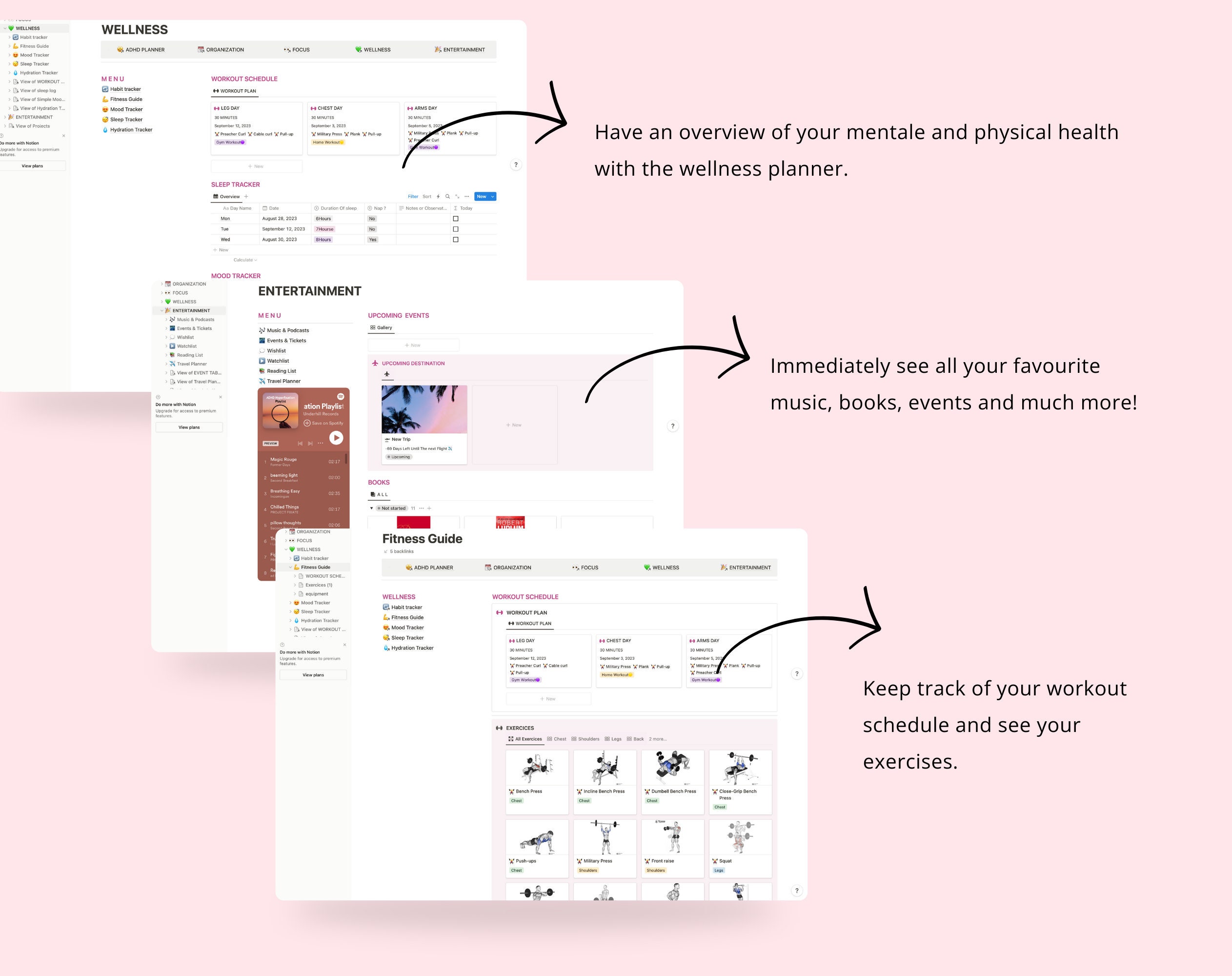 Notion Adhd Planner Adult | Notion Templates Life Planner | Notion ...