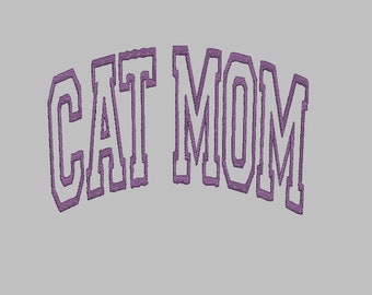 Cat Messy Bun Mom Machine Embroidery Design / Cat Mom / Cat Lovers - Etsy