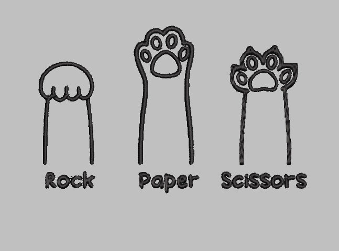 Cat Paw, Rock, Paper, Scissors - Etsy