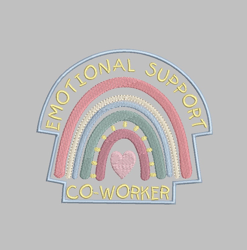 Emotional Support Co-worker Patch - Etsy