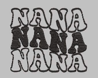 DIGITAL DOWNLOAD EMBROIDERY - Nana With Heart Cursive - 4x4 5x7 7x5 ...