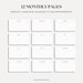 2024 Monthly Planner, Printable Wall Calendar, Fillable Planner With ...