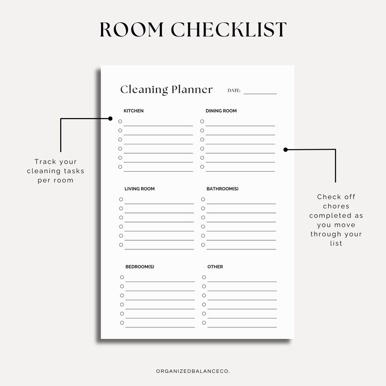 Cleaning Schedule Printable, Household Planner, Cleaning Checklist ...