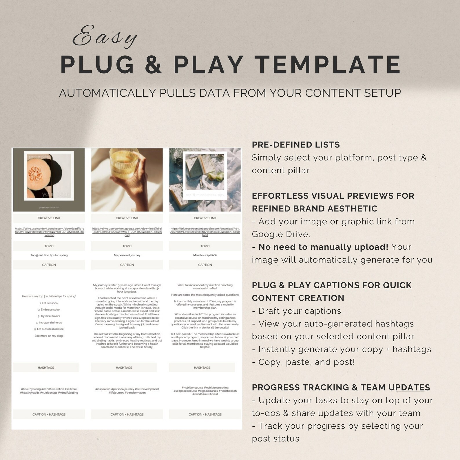 Social Media Planner & Content Calendar | Dynamic Google Sheets ...