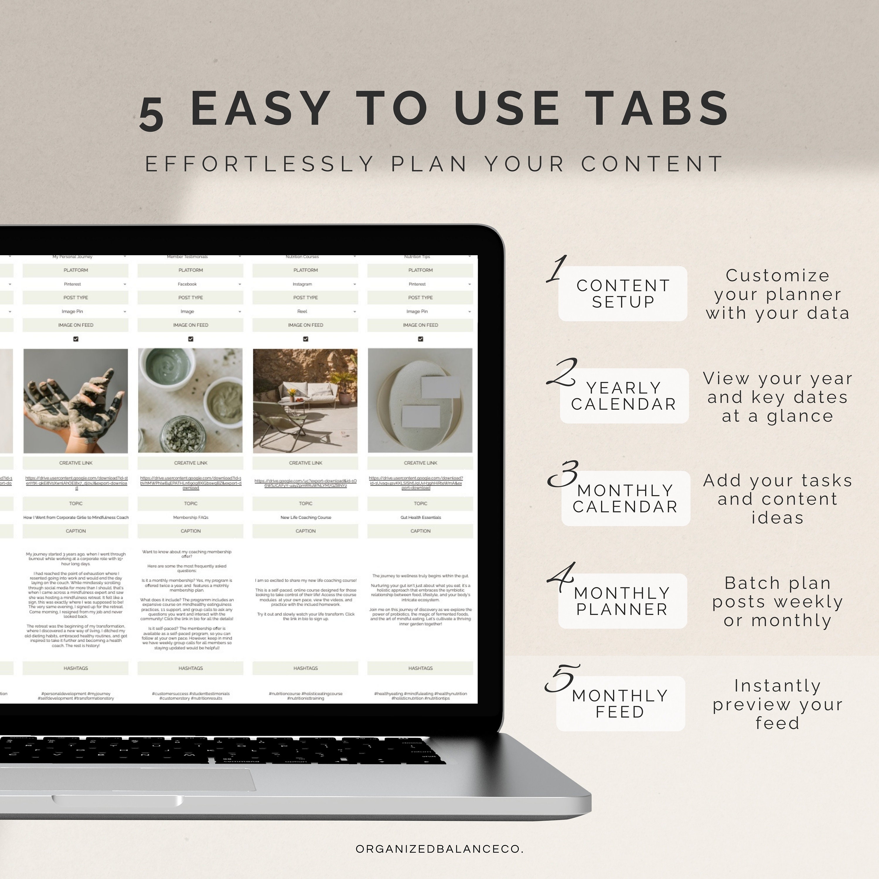 Social Media Planner & Content Calendar | Dynamic Google Sheets ...