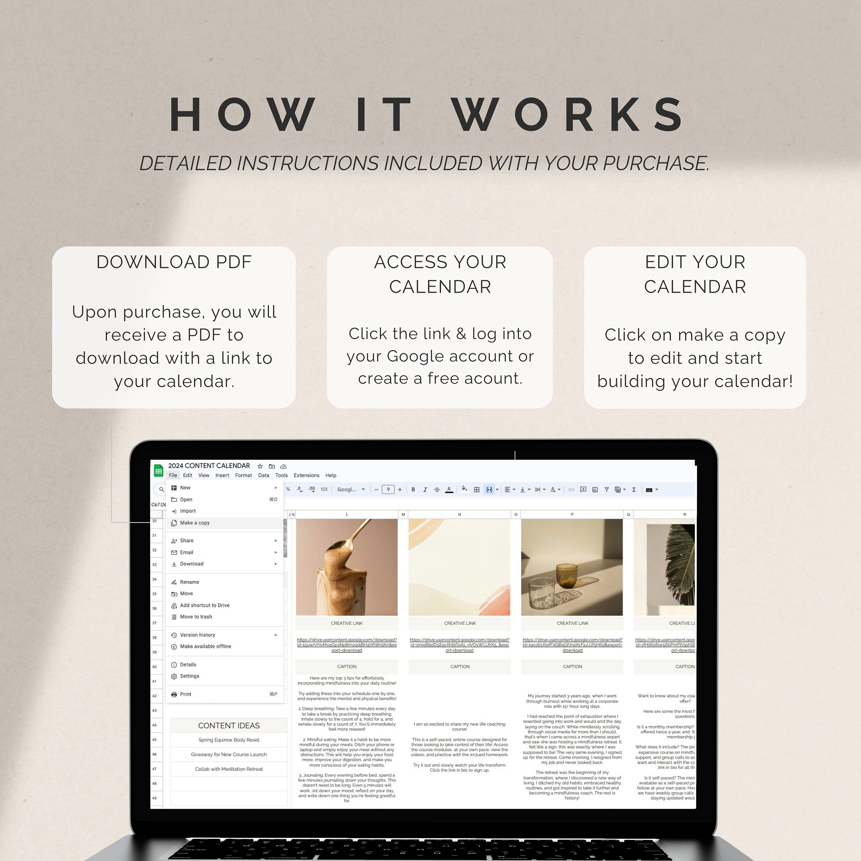 Social Media Planner & Content Calendar | Dynamic Google Sheets ...