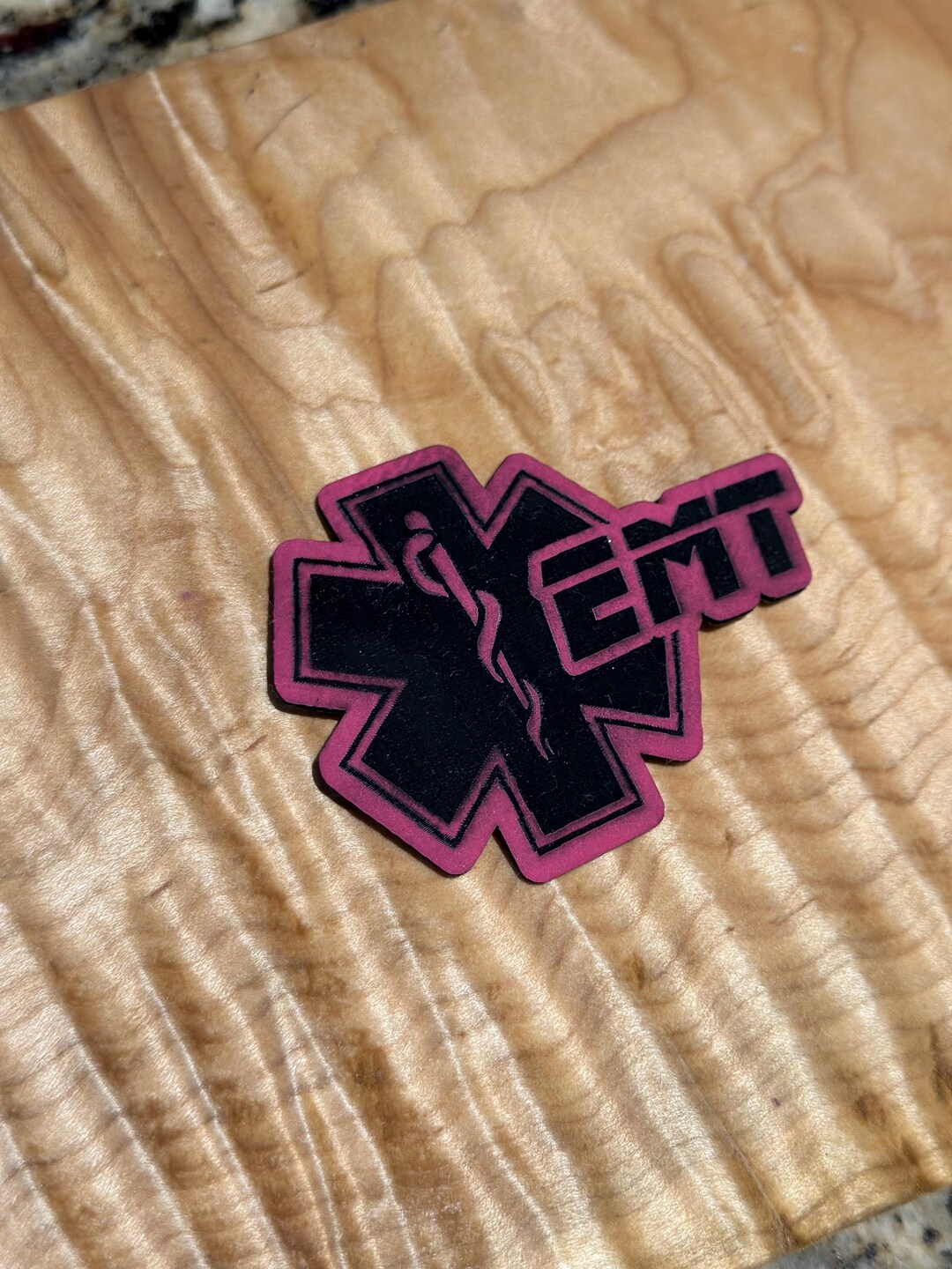 EMT Emergency Medical Technician Leather Velcro Patch Custom Made Many ...