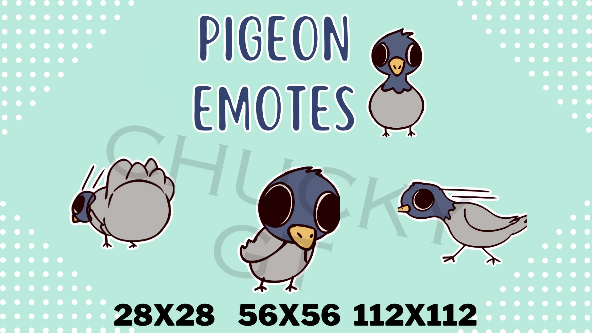 Dancing Animated Pigeon Emotes - Gif -twitch - Discord - Etsy