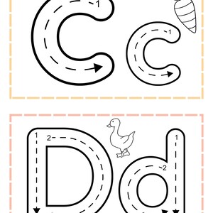 Alphabet Tracing Cards | Preschool Printables | Alphabet Play Doh Mats ...