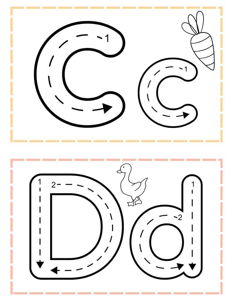 Alphabet Tracing Cards | Preschool Printables | Alphabet Play Doh Mats ...