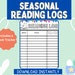 Four Seasons Kids Coloring Reading Log + Book Tracker, Bookshelf ...