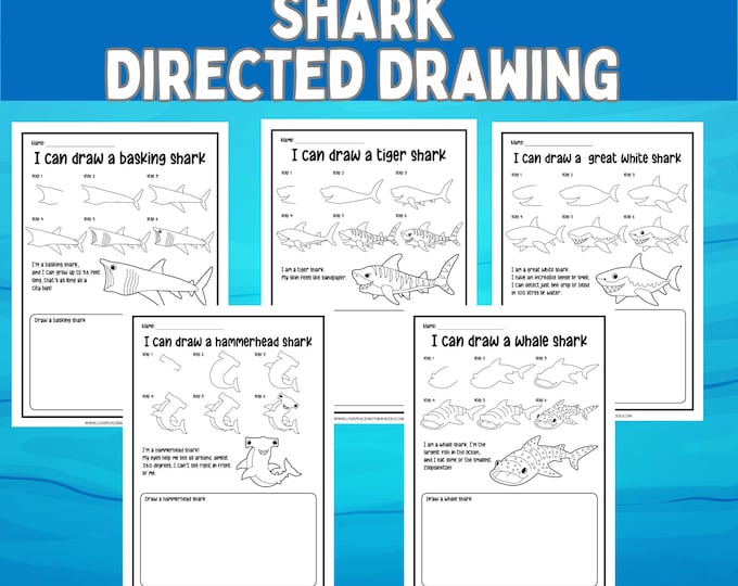 Shark Craft Printable Ocean Animals Coloring Page Activity Summer Camp ...