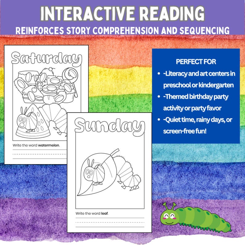 The Very Hungry Caterpillar Coloring Pages Kids Activity Hungry ...