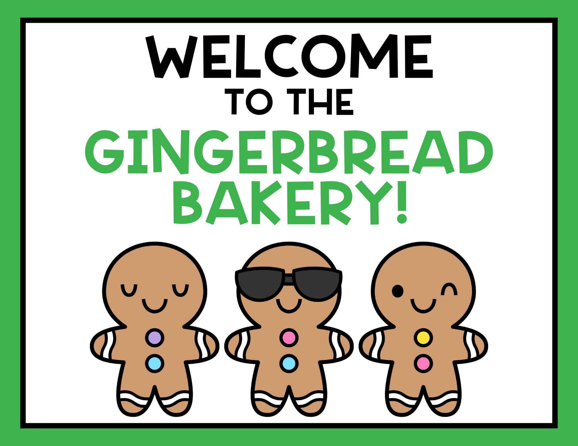 Gingerbread Bakery Dramatic Play Gingerbread Printables Holiday ...
