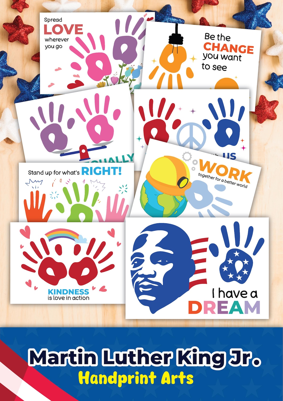MLK Handprint Craft Printable Martin Luther King Activity for Kids ...