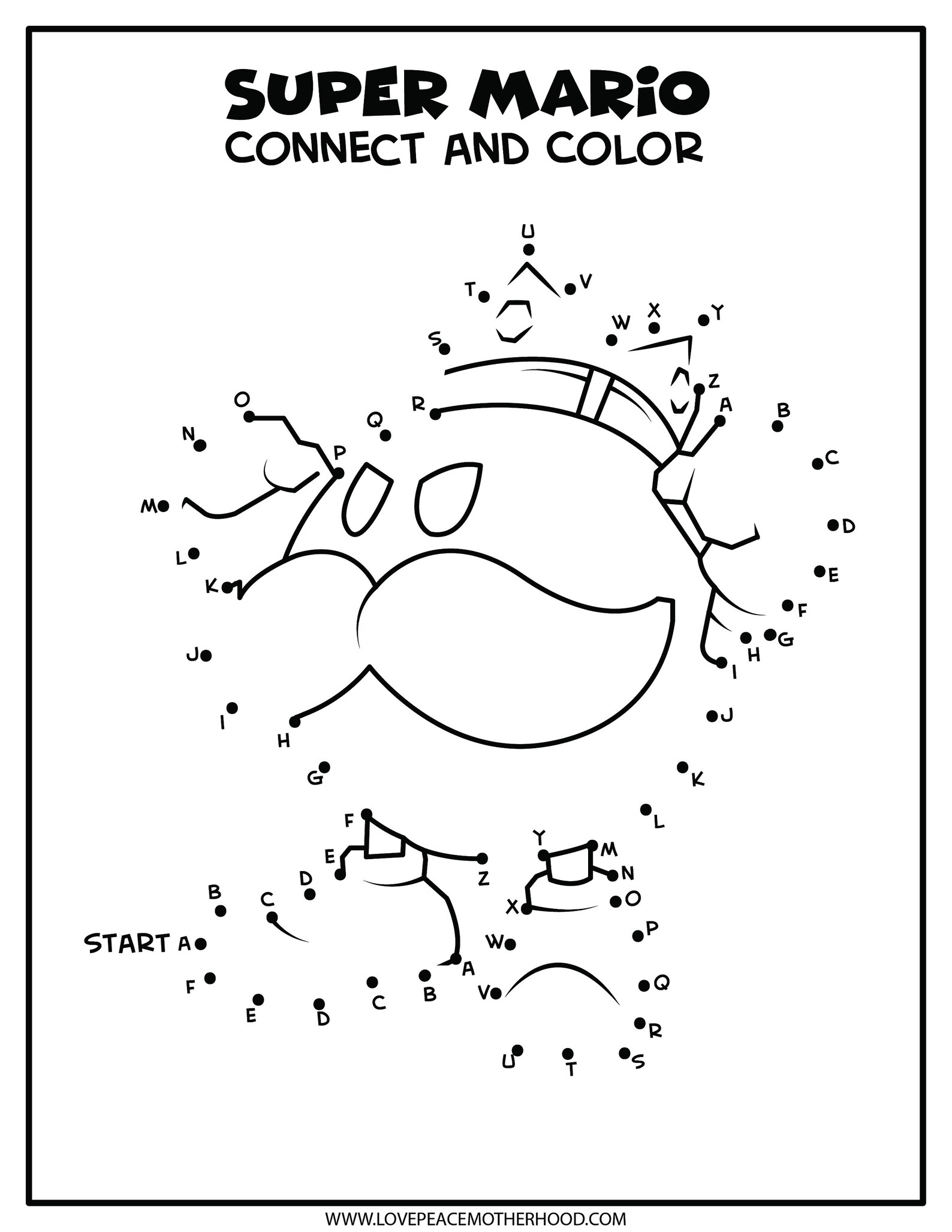 Super Mario Connect the Dots and Color | Dot to Dot for Kids | Kids ...