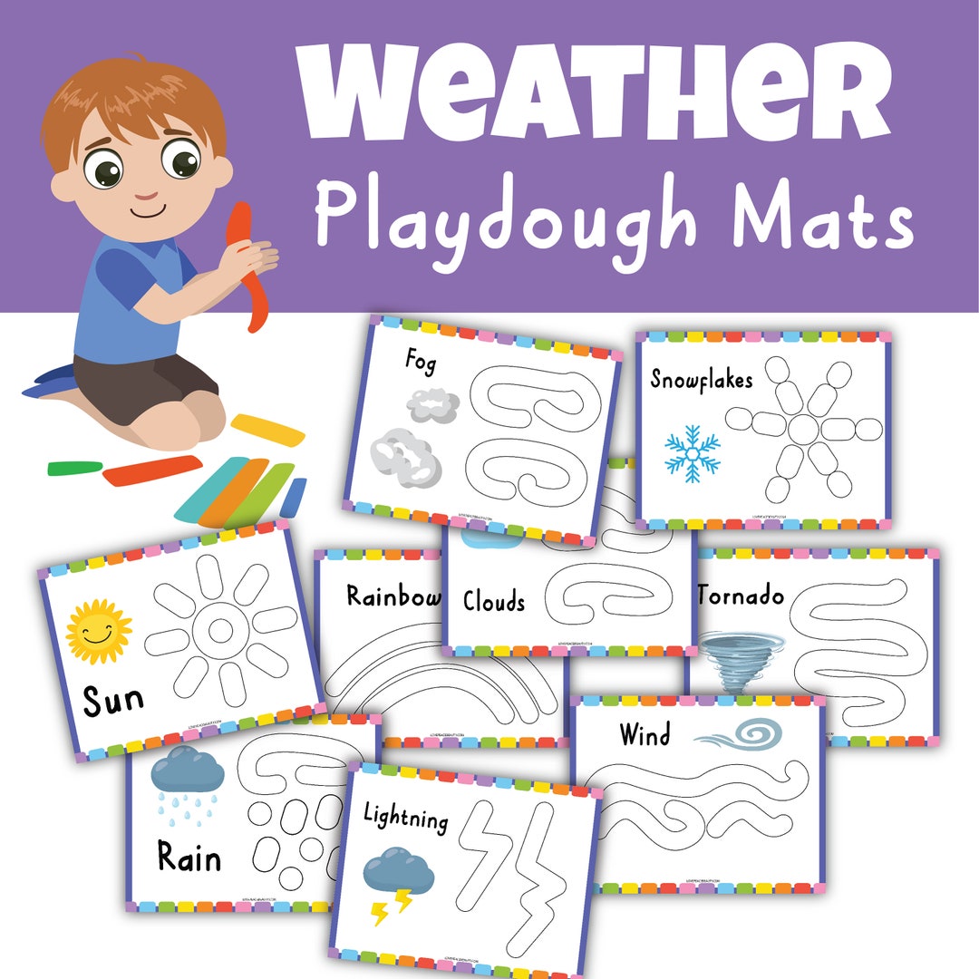 Weather Play Dough Mats | Activities for Preschool | Fine Motor Skills ...