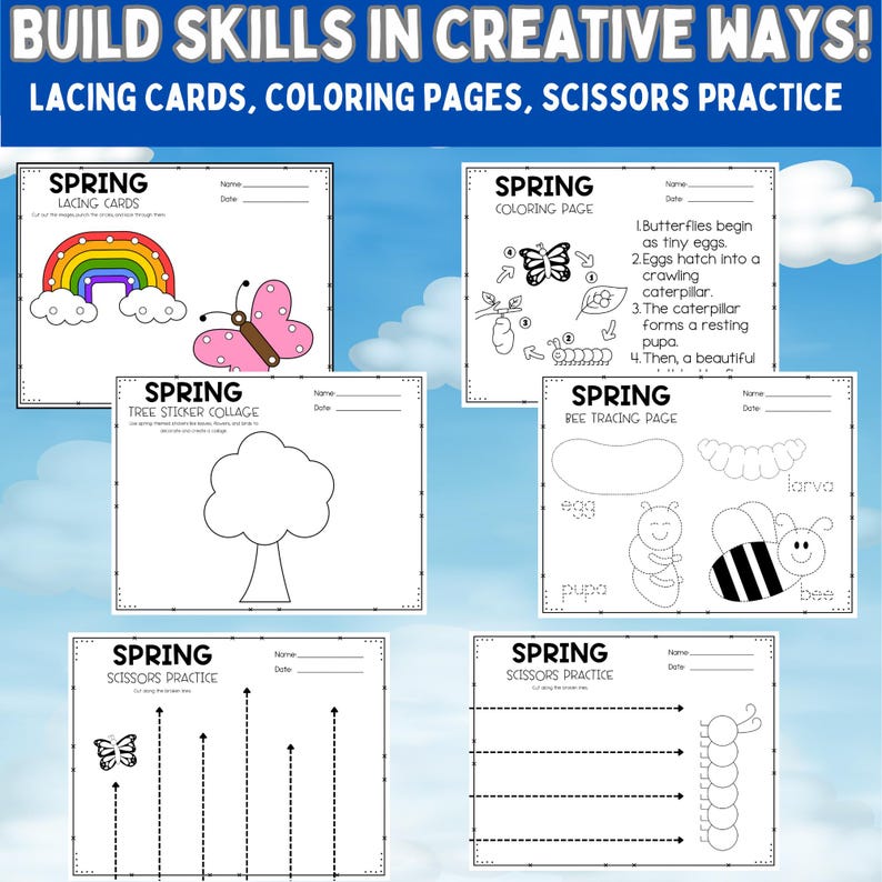 Spring Printable Activity Bundle Homeschool Kindergarten Preschool ...