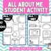 Student About Me, All About Me Printable Back to School, First Day of ...