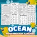 Ocean Themed Preschool/ Kindergarten Learning Bundle, Ocean Printable ...