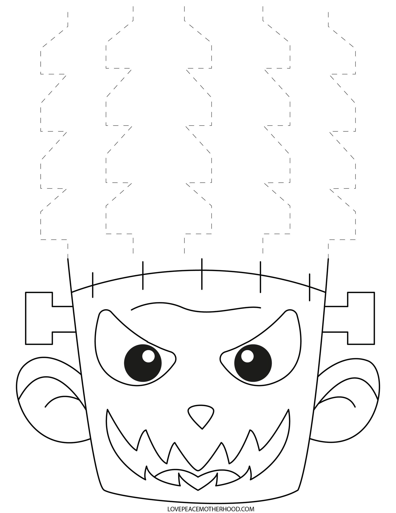 Frankenstein Halloween Scissor Skills Worksheets - Etsy