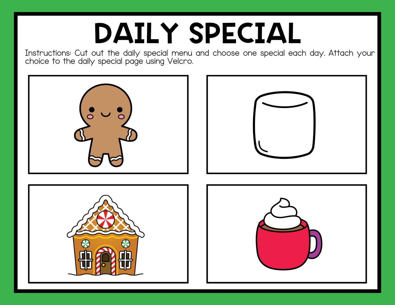 Gingerbread Bakery Dramatic Play Gingerbread Printables Holiday ...