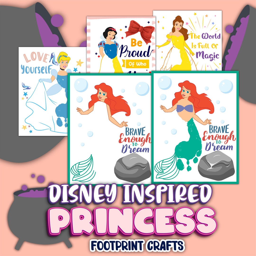 Princess Footprints Crafts | Footprint Art | Keepsake Art | Princess ...