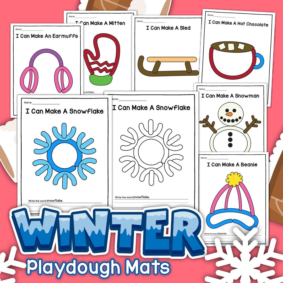 Play Dough Mats - Digital Download, Playdoh Activity, Montessori ...