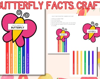 Butterfly Craft Template, Printable, Spring Activities, Insect Craft ...