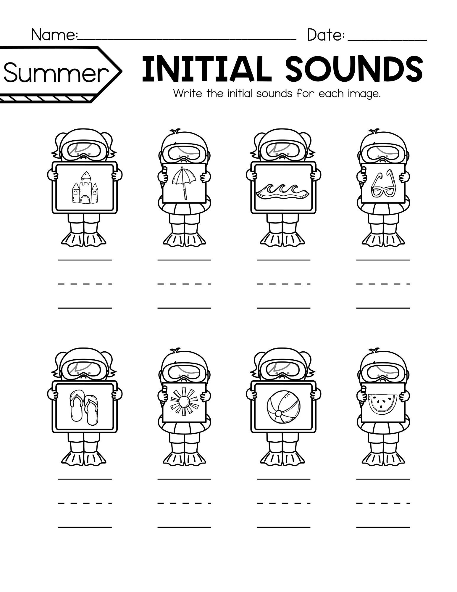 No-prep Summer Literacy | Grade 1 | Kindergarten | Summer Review ...