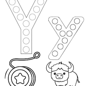 Alphabet Letters A to Z Dot Marker Worksheets | Alphabet Uppercase and ...