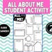 Student About Me, All About Me Printable Back to School, First Day of ...