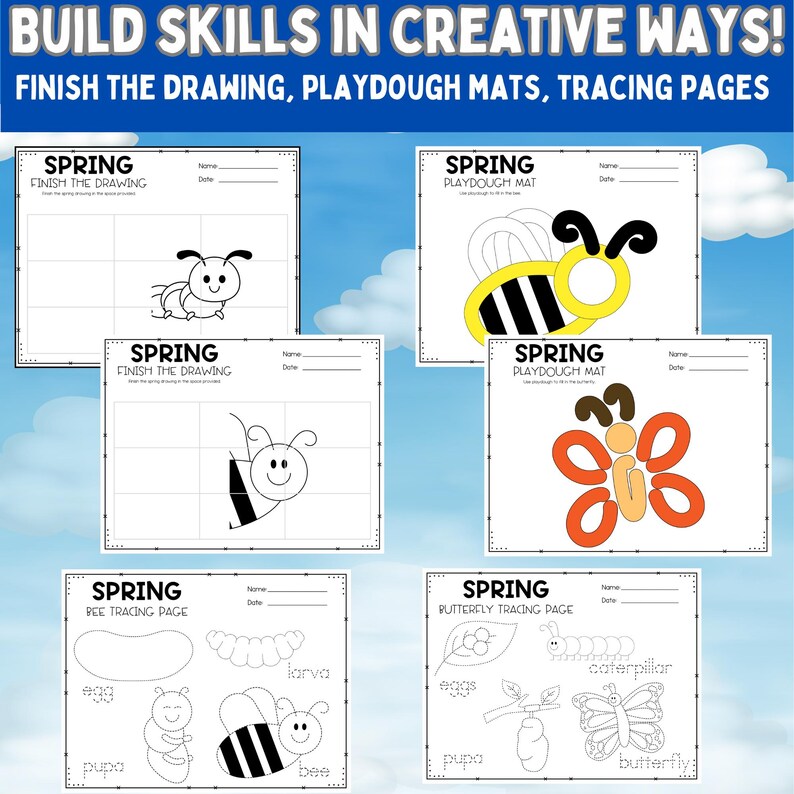 Spring Printable Activity Bundle Homeschool Kindergarten Preschool ...