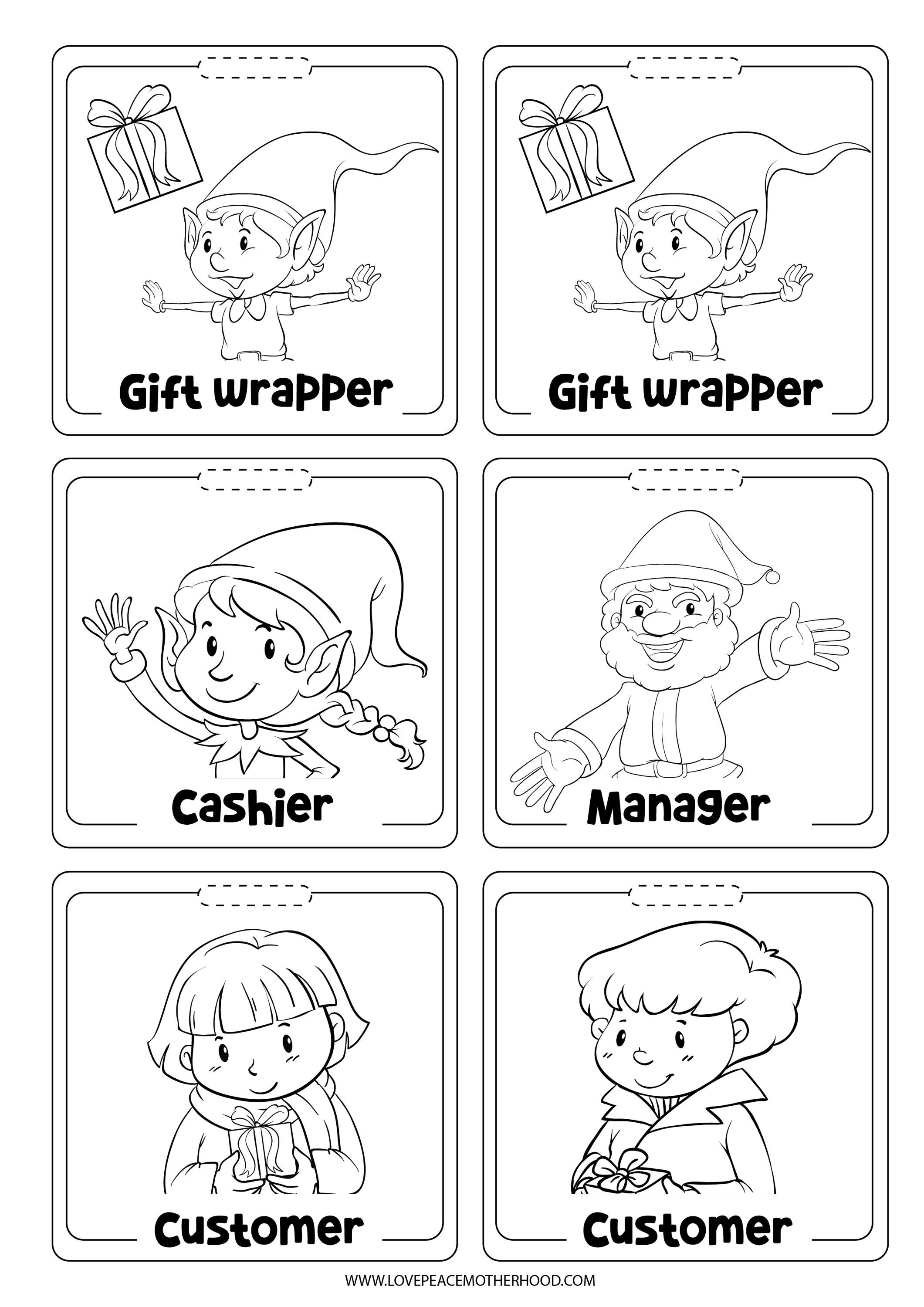 Holiday Gift Wrapping Preschool Dramatic Play Christmas Pretend Play ...