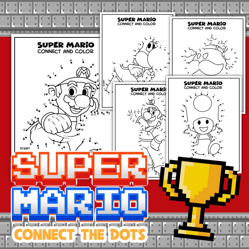 Mario Dot to Dot - Etsy