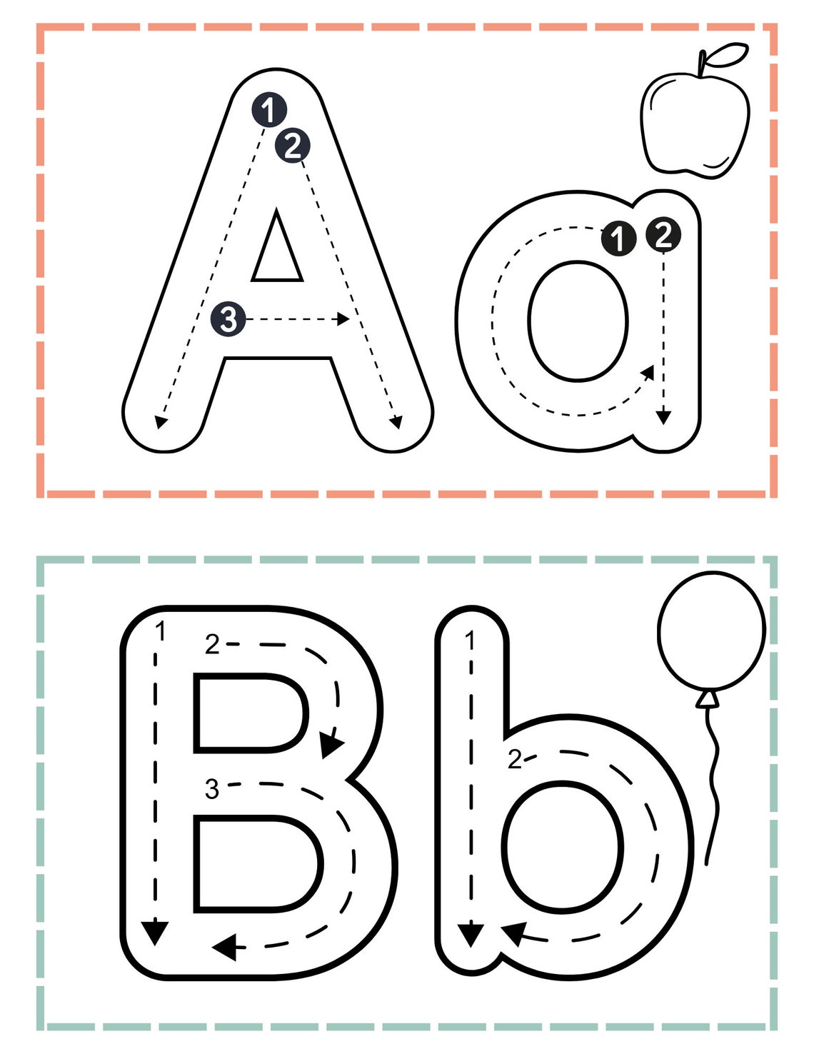 Alphabet Tracing Cards Preschool Printables Alphabet Play Doh Mats ...