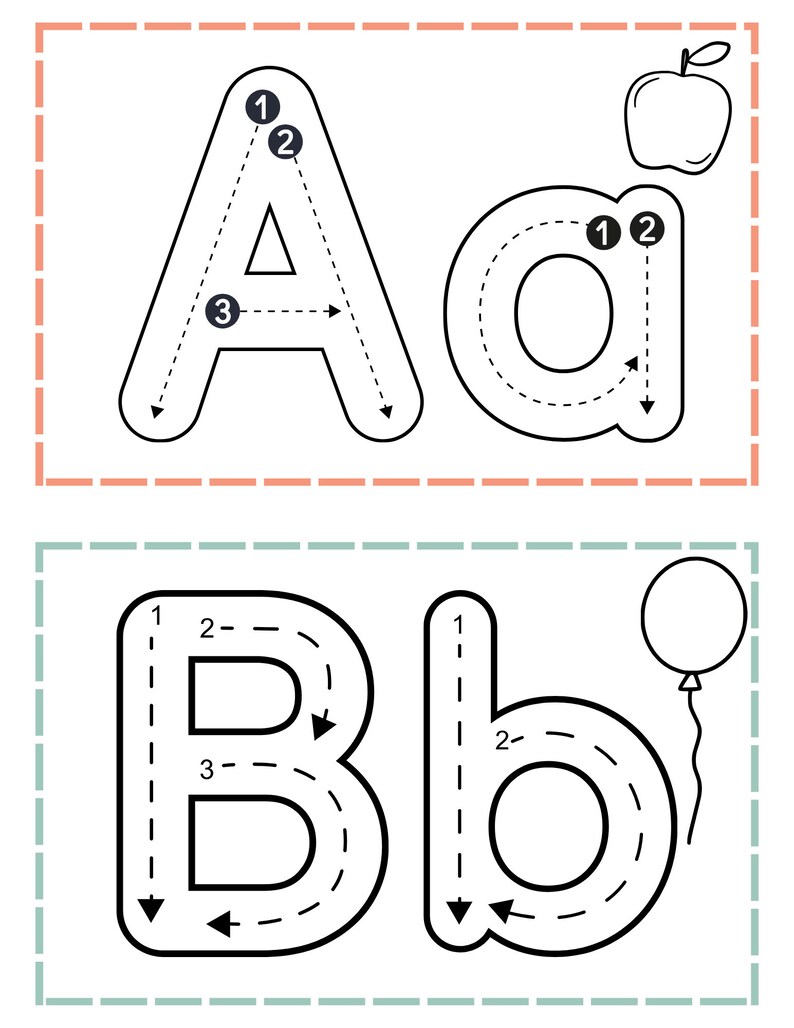 Alphabet Tracing Cards | Preschool Printables | Alphabet Play Doh Mats ...