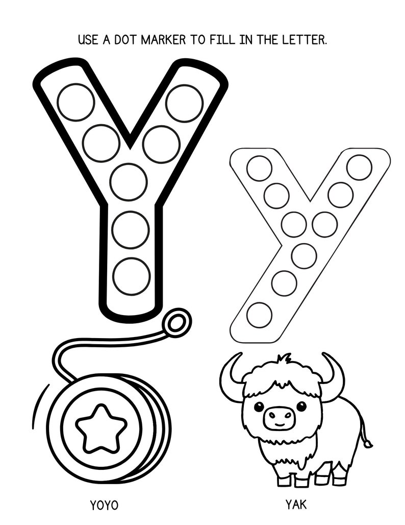 Alphabet Letters A to Z Dot Marker Worksheets Alphabet Uppercase and ...