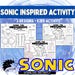 Blue Hedgehog Activity Mats Printable Activity Mats Hedgehog Word ...