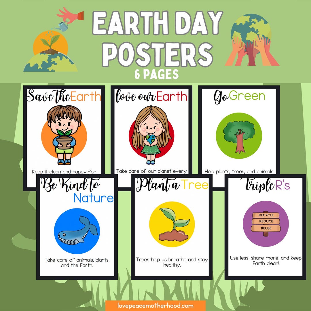 Earth Day Bulletin Board Cute Earth Day Posters for Classrooms ...