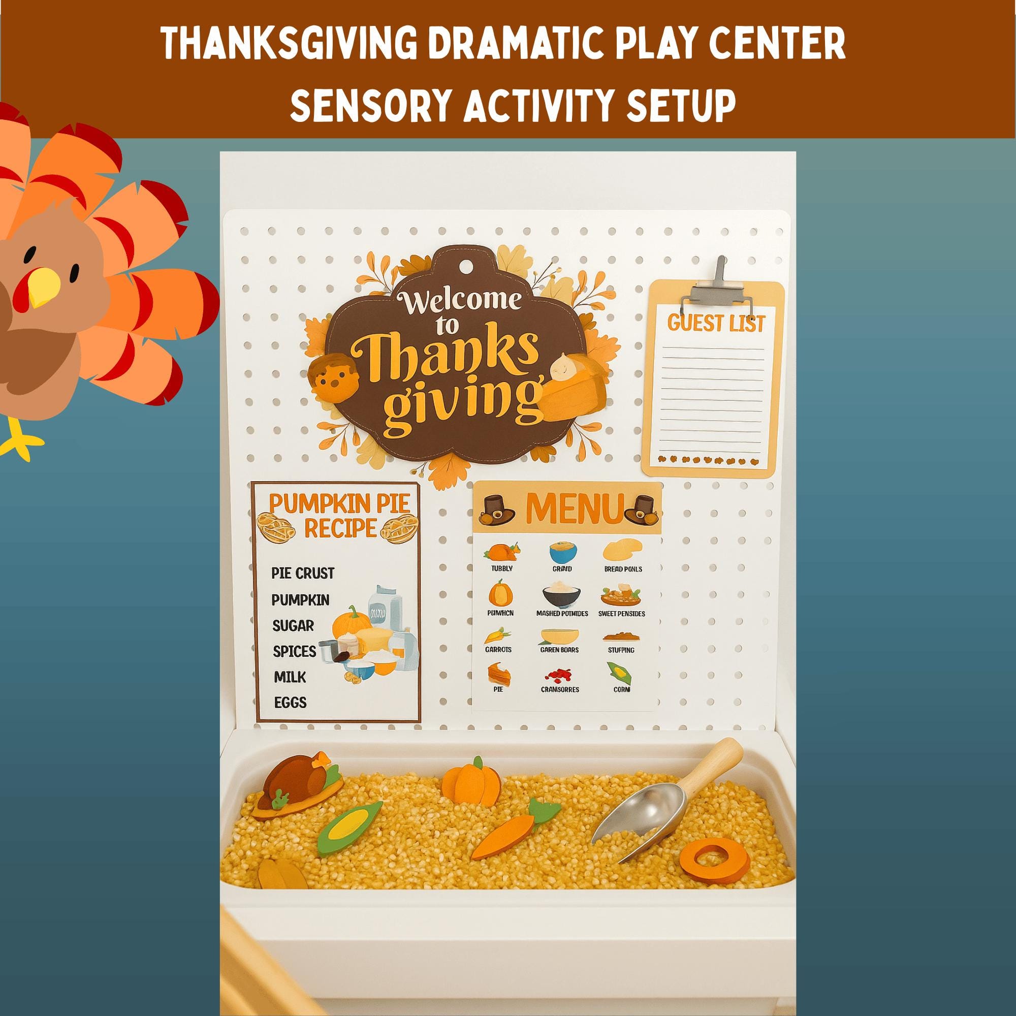 Thanksgiving Dramatic Play Printables Thanksgiving Pretend Play ...