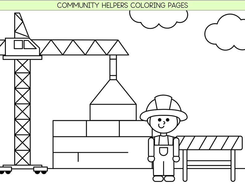 Community Helpers Coloring Pages Preschool Occupations Career Day Kids ...