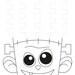 Frankenstein Halloween Scissor Skills Worksheets - Etsy