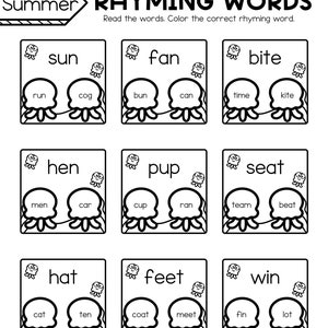 No-prep Summer Literacy | Grade 1 | Kindergarten | Summer Review ...