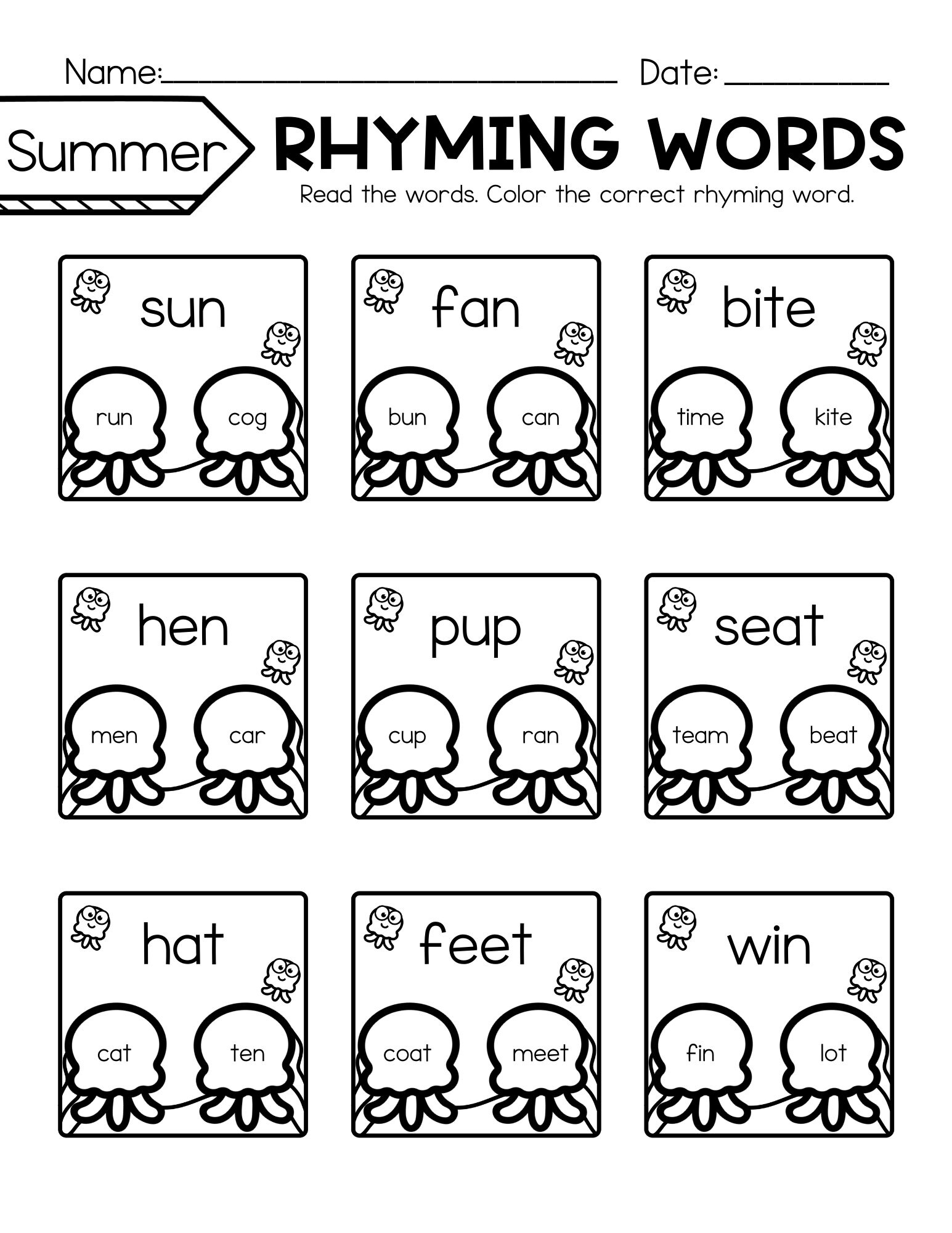 No-prep Summer Literacy | Grade 1 | Kindergarten | Summer Review ...