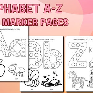 Alphabet Letters A to Z Dot Marker Worksheets Alphabet Uppercase and ...