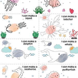 Ocean Themed Fingerprint Art Activity, Educational Preschool Printable ...