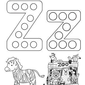 Alphabet Letters A to Z Dot Marker Worksheets | Alphabet Uppercase and ...
